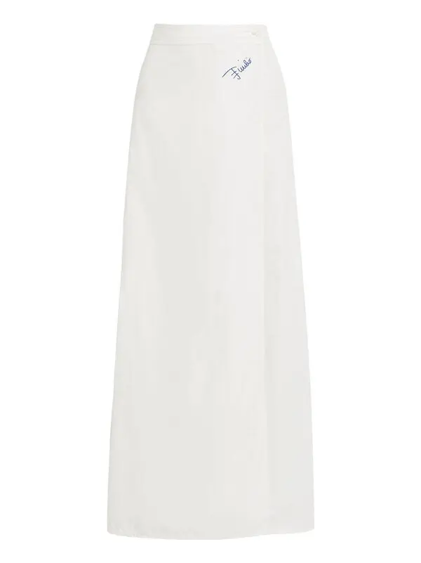 Emilio Pucci Taffeta Maxi Wrap Skirt - Off-white