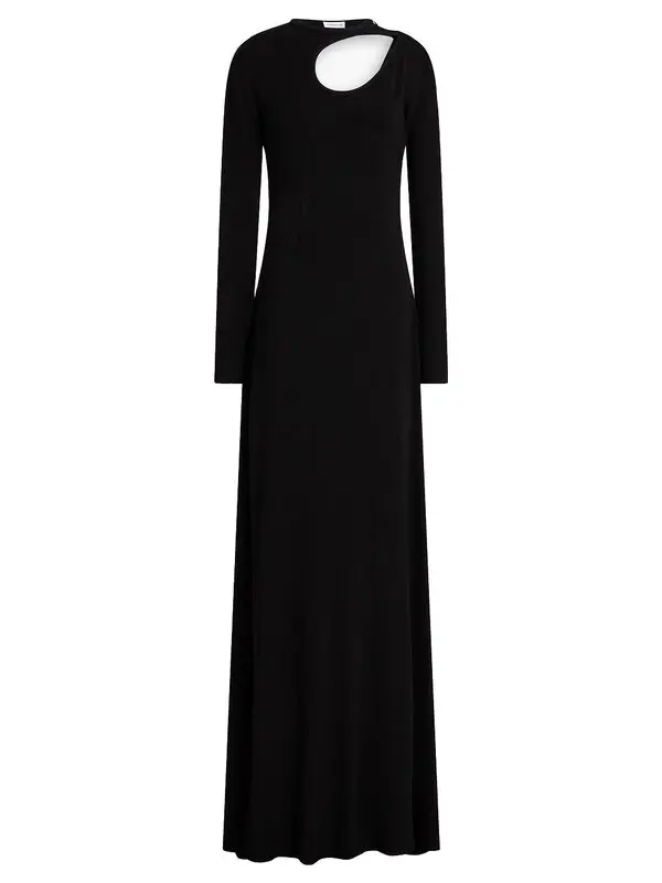 Victoria Beckham Cutout Jersey Maxi Dress - Black