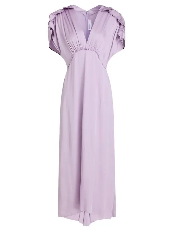 Victoria Beckham Satin-crepe Midi Dress - Lilac
