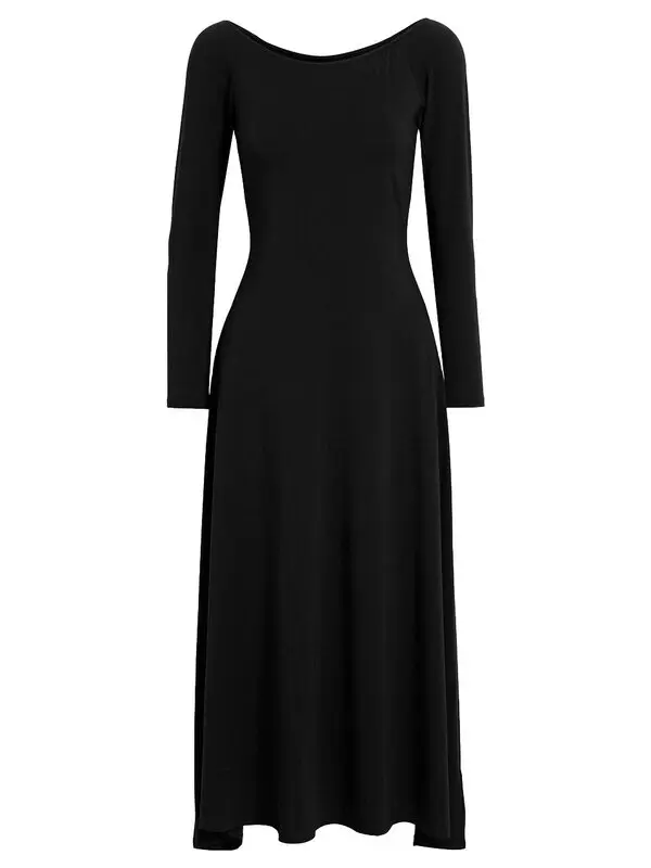 Another Tomorrow Jersey Midi Dress - Black