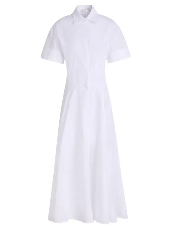 Victoria Beckham Cotton-poplin Midi Shirt Dress - White