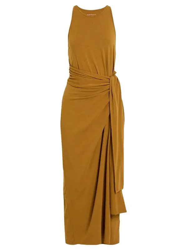 Another Tomorrow Lyocell-blend Jersey Maxi Dress - Camel