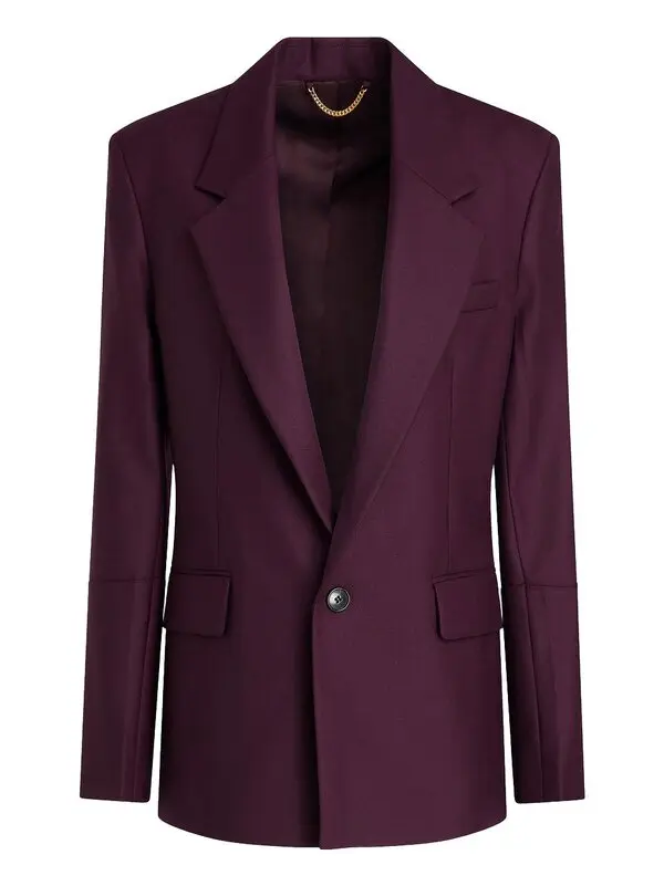 Victoria Beckham Twill Blazer - Grape