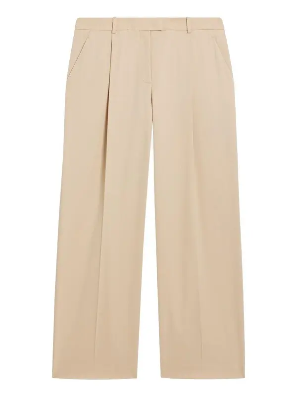 Another Tomorrow Wool-blend Straight-leg Pants - Neutral