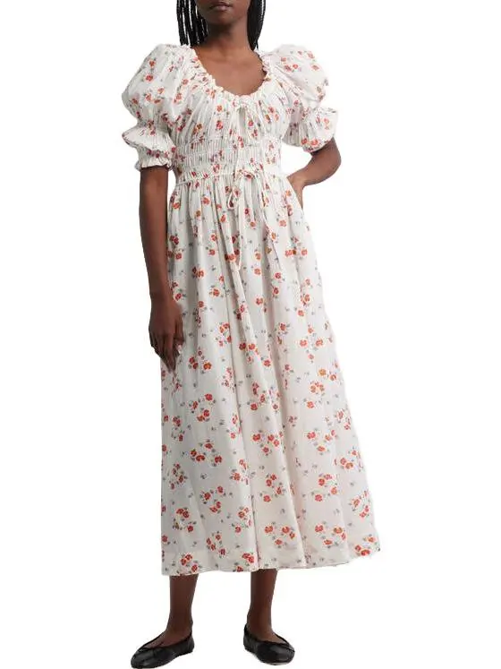 DÔEN Ischia Convertible Midi Dress - Poppy Field