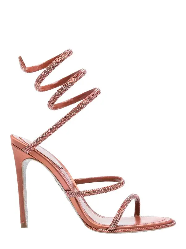Rene Caovilla 100mm Cleo Sandals - Red