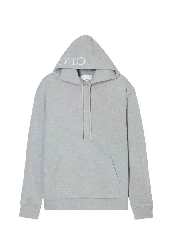 Closed Logo-embroidered Hoodie - Grey