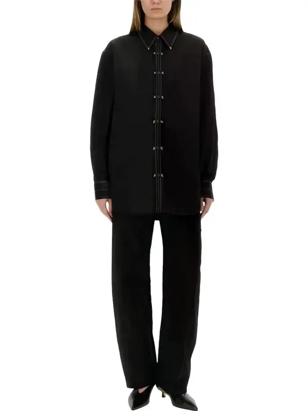 LEMAIRE Belted Trousers - Black