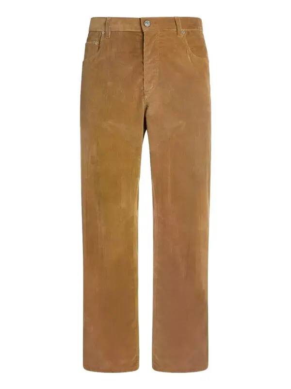 Etro Straight-leg Corduroy Trousers - Yellow