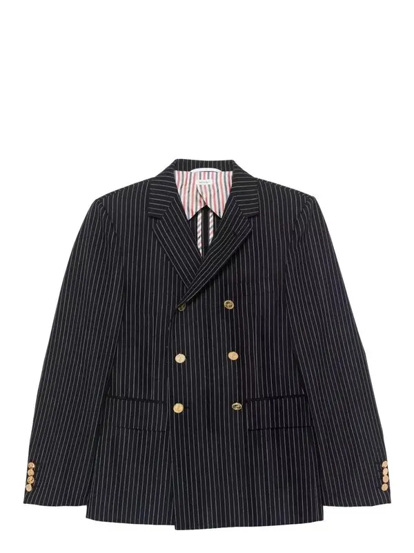 Thom Browne Pinstripe Wool Blazer - Blue