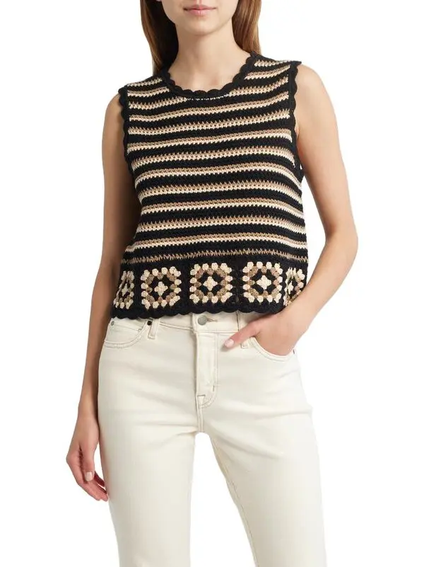 Rails Hazel Crochet Sweater Vest - Milos Crochet