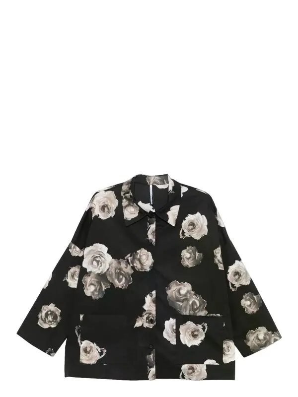 Liviana Conti Floral-print Shirt - Black