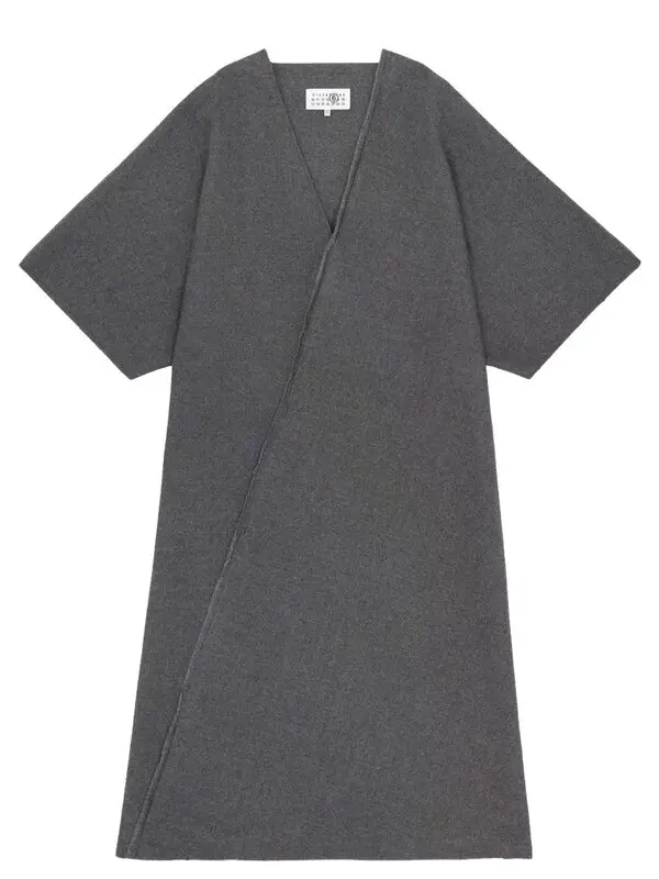MAISON MARGIELA V-neck Midi Dress - Grey