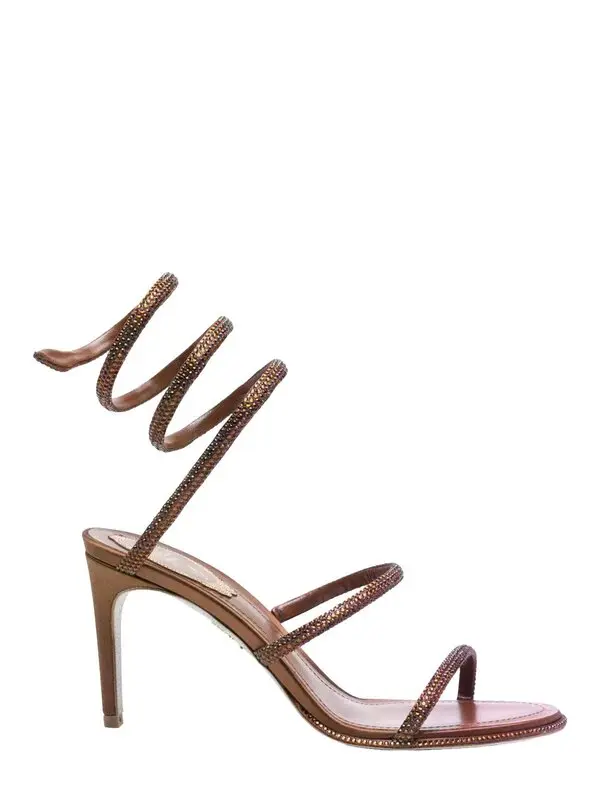 Rene Caovilla 100mm Cleo Sandals - Brown