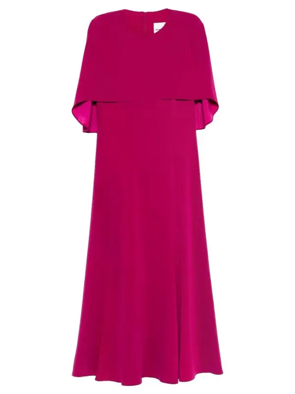 Roland Mouret Cape-design Midi Dress - Pink