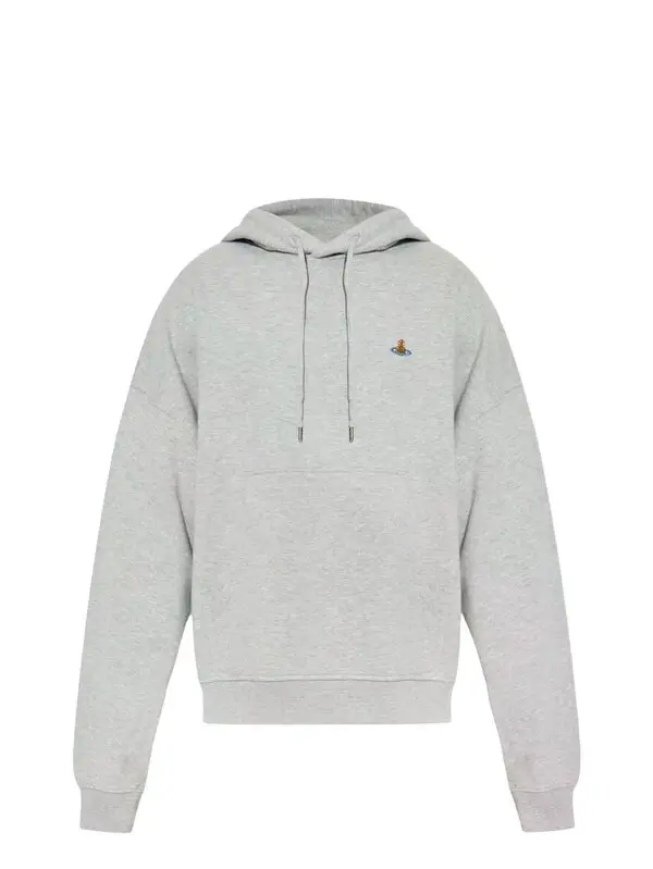 VIVIENNE WESTWOOD Orb-embroidered Hoodie - Grey