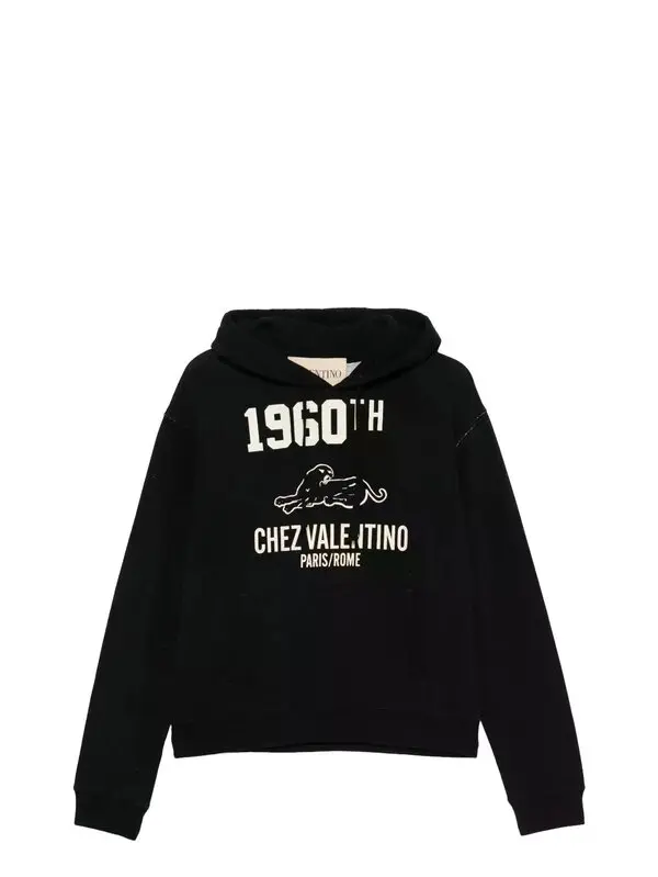 Valentino Garavani Logo-print Hoodie - Black