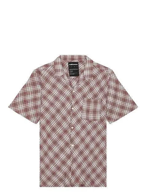 THE HUNDREDS Terrace Woven Shirt - Burgundy