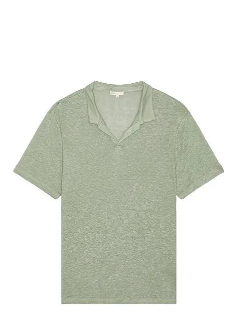 Onia Shaun Linen Polo - Sage