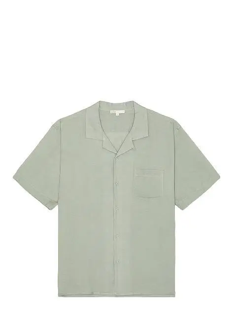 Onia Air Linen Convertible Vacation Shirt - Sage