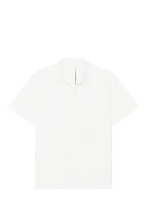 Nike 24.7 Dri-fit Short-sleeve Button-down Top In White - Sail & Light Bone