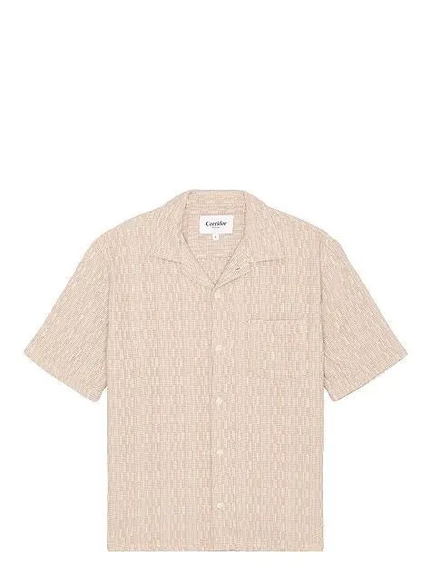 CORRIDOR Rainbow Weave Short Sleeve Shirt - Pink