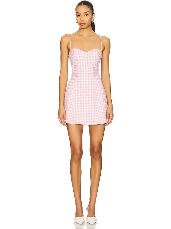 LOVERS AND FRIENDS Aimee Mini Dress - Pink Gingham
