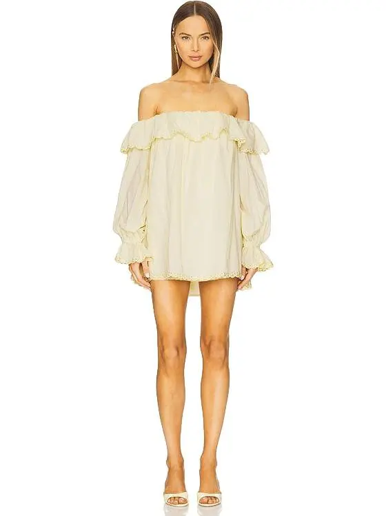 STONE COLD FOX X Abby Mini Dress - Butter Yellow
