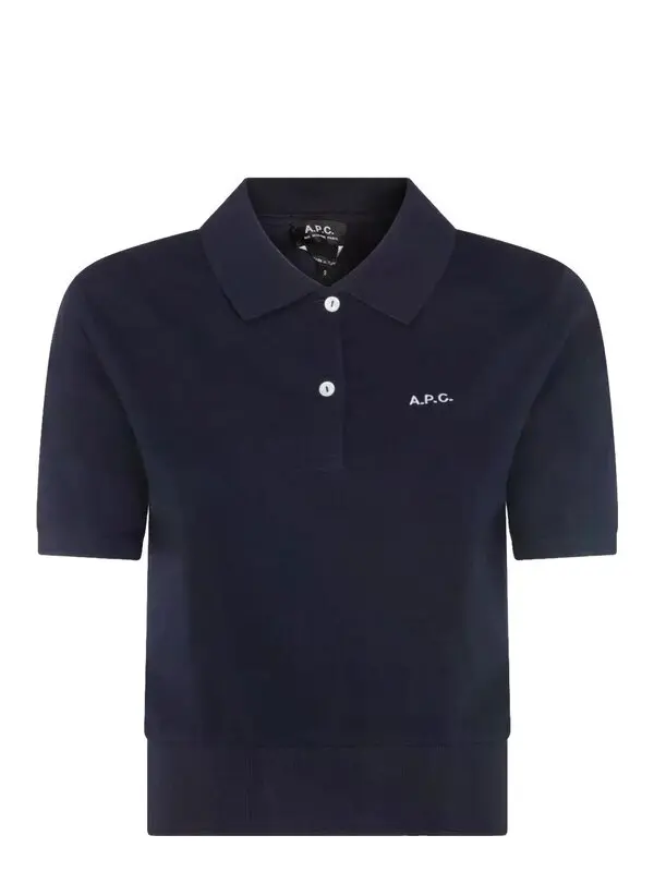 A.p.c. Embroidered Logo Polo Shirt - Blue