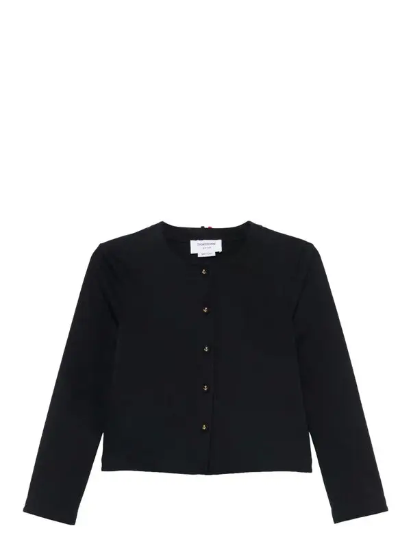 Thom Browne Anchor Buttons Crew-neck Cardigan - Blue