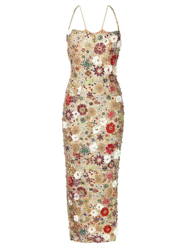 Rachel Gilbert Francesca Embellished Gown - Neutrals