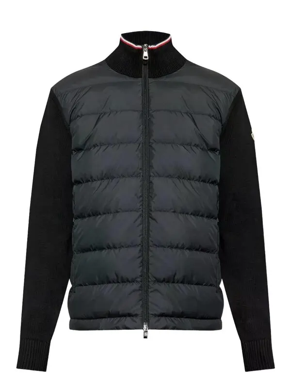 Moncler Paneled Cardigan - Black