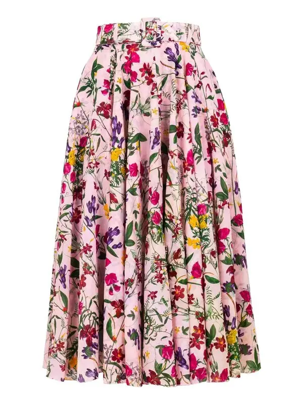 Samantha Sung Aster Mid-length Skirt - Pink