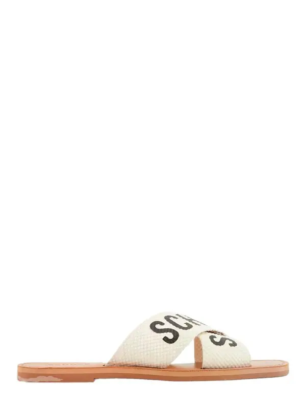 Schutz Logo-print Straps Slides - Neutrals