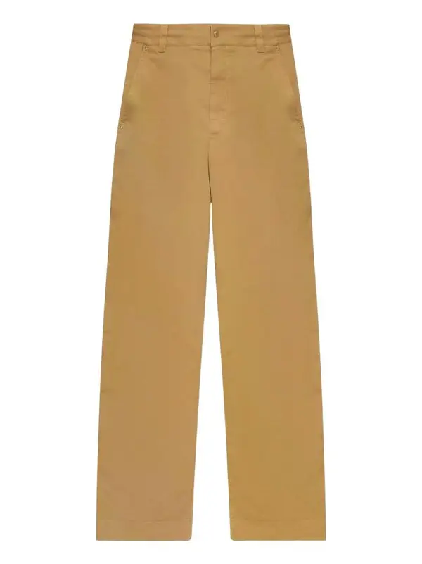 Moncler Cotton-blend Straight-leg Trousers - Neutrals