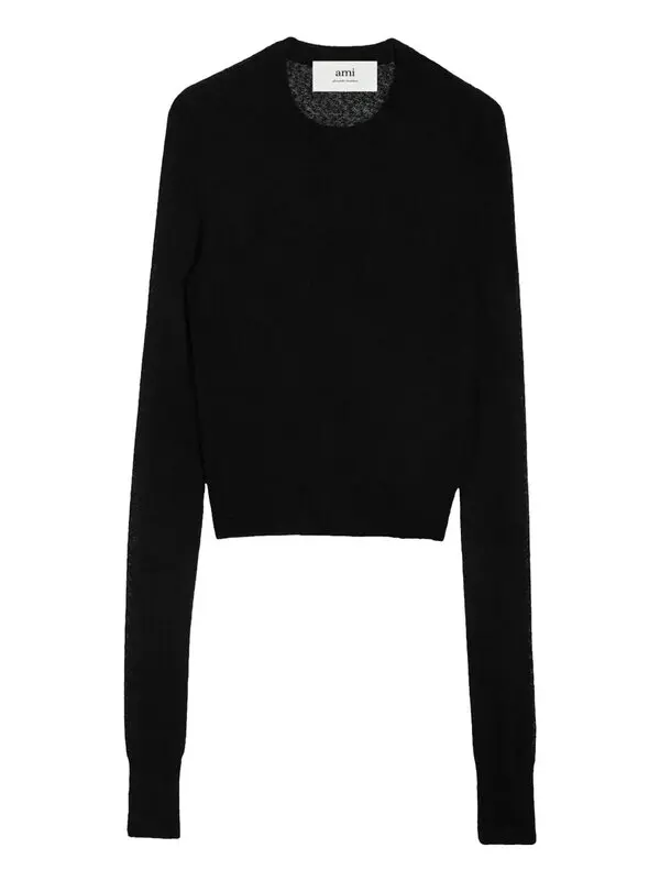 AMI Paris Bouclé Sweater - Black