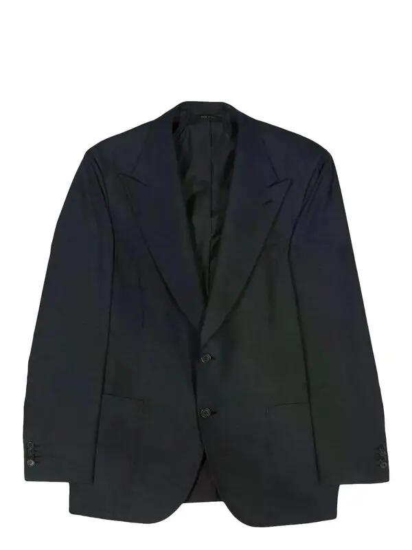 Brioni Interwoven Silk Blazer - Blue