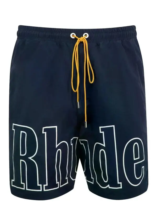 Rhude Logo-print Shorts - Blue