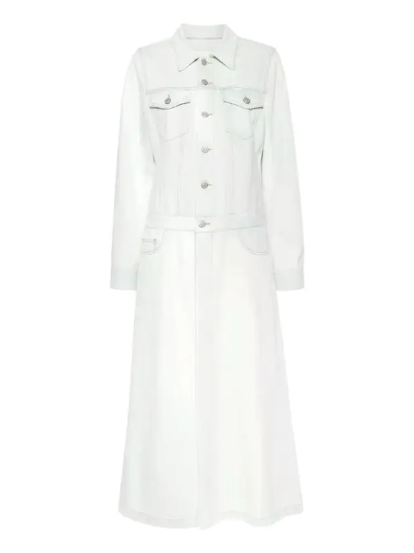 MAISON MARGIELA Single-stitch Denim Maxi Coat - Blue