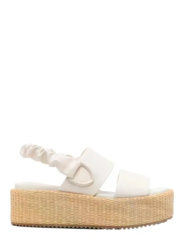 BLAUER. 50mm Round-toe Platform Sandals - Neutrals