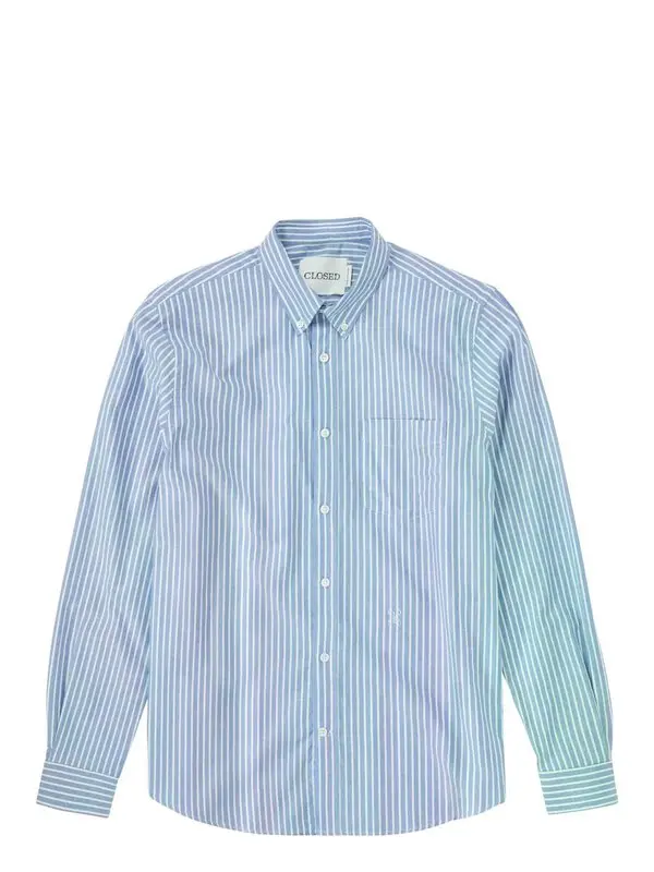 Closed Striped Cotton Shirt - Blue