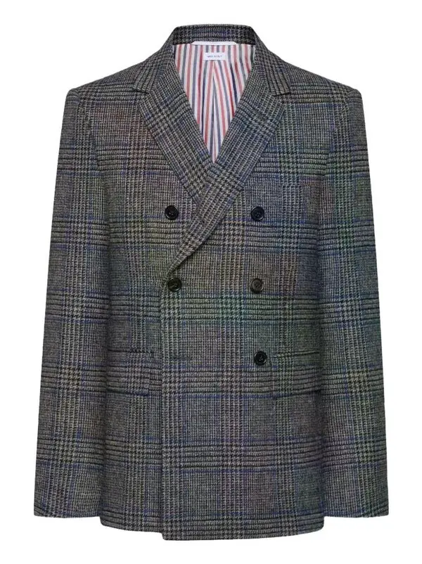Thom Browne Prince Of Wales Hunting Tweed Sportcoat - Grey