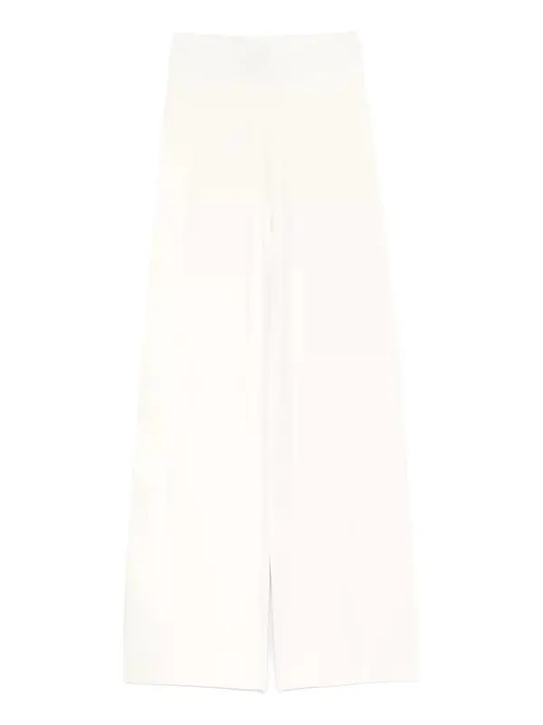 Max Mara Elasticated-waist Palazzo Trousers - White