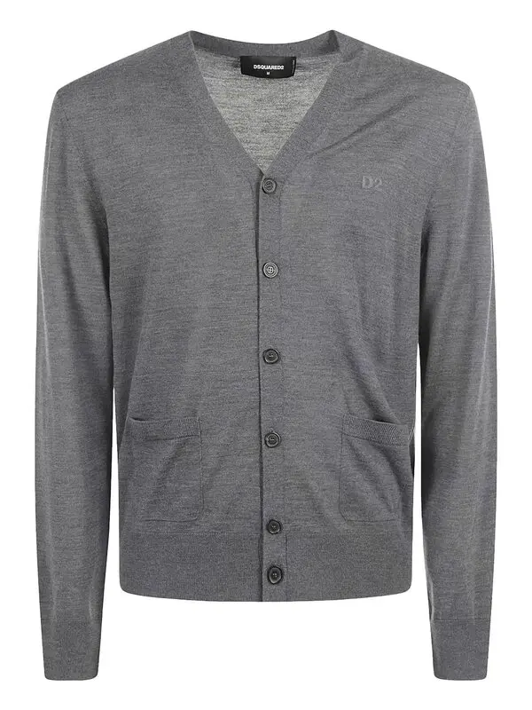 Dsquared2 Wool Cardigan - Grey