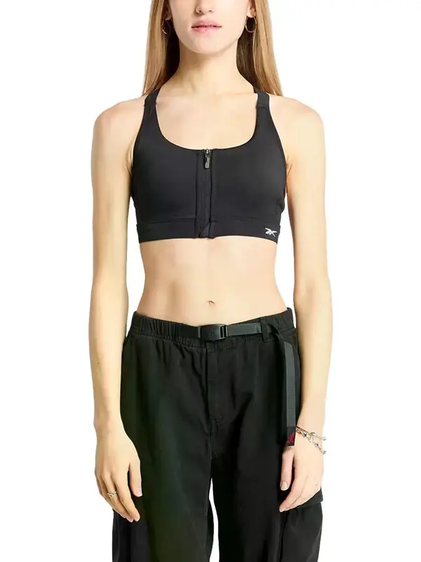 REEBOK Zip-front Sports Bra - Black
