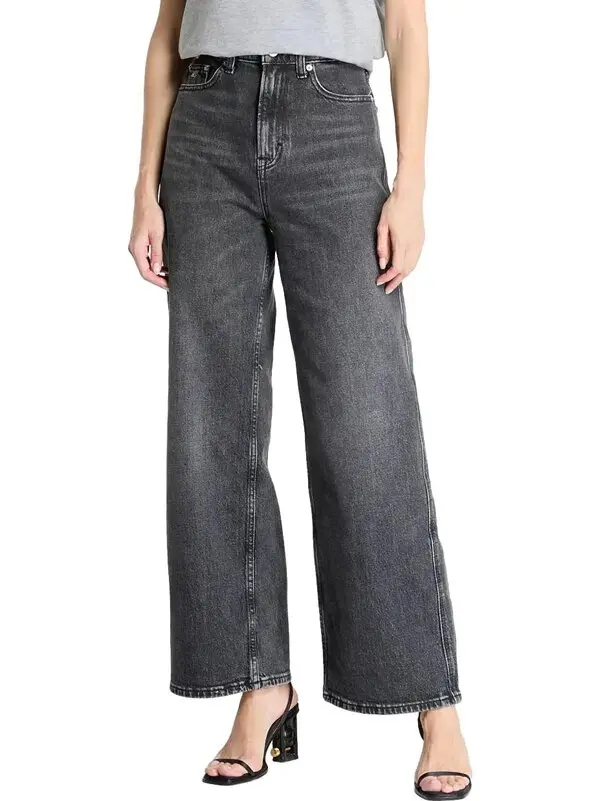Tommy Hilfiger Claire High-rise Wide-leg Jeans - Black