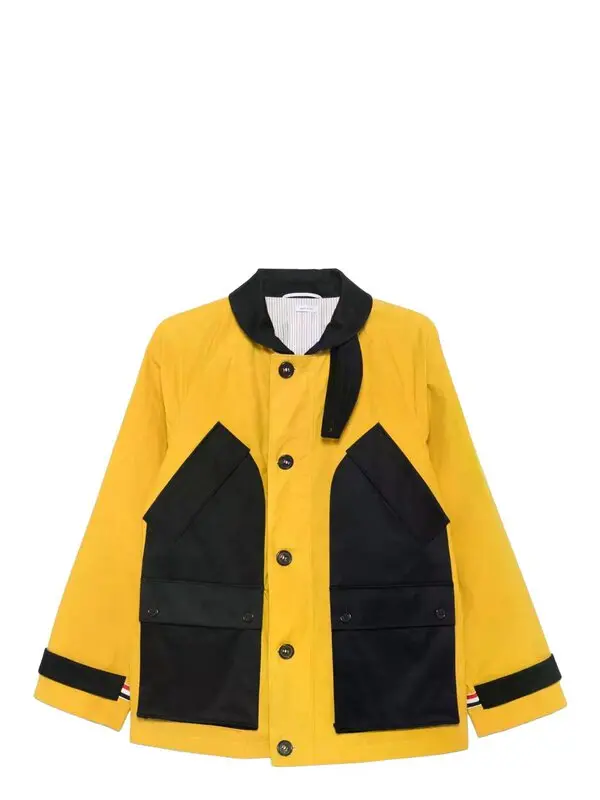 Thom Browne Shawl Collar Military Jacket - Yellow