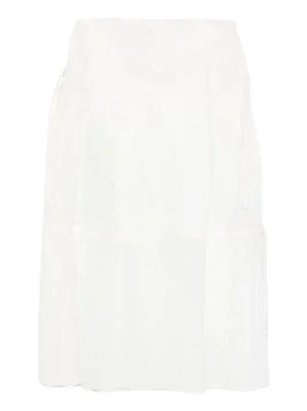 TOTEME Organic Cotton Tiered Skirt - White