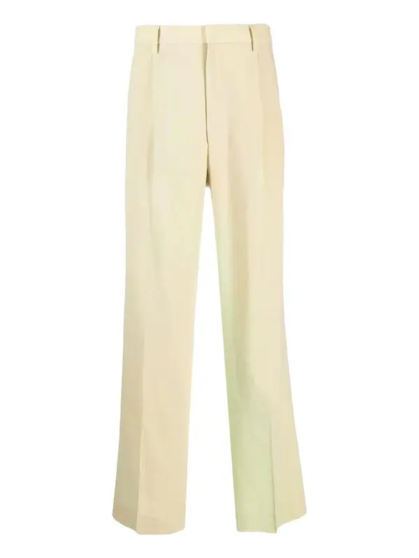 Auralee Hard Twist Viyella Wool Trousers - Neutrals