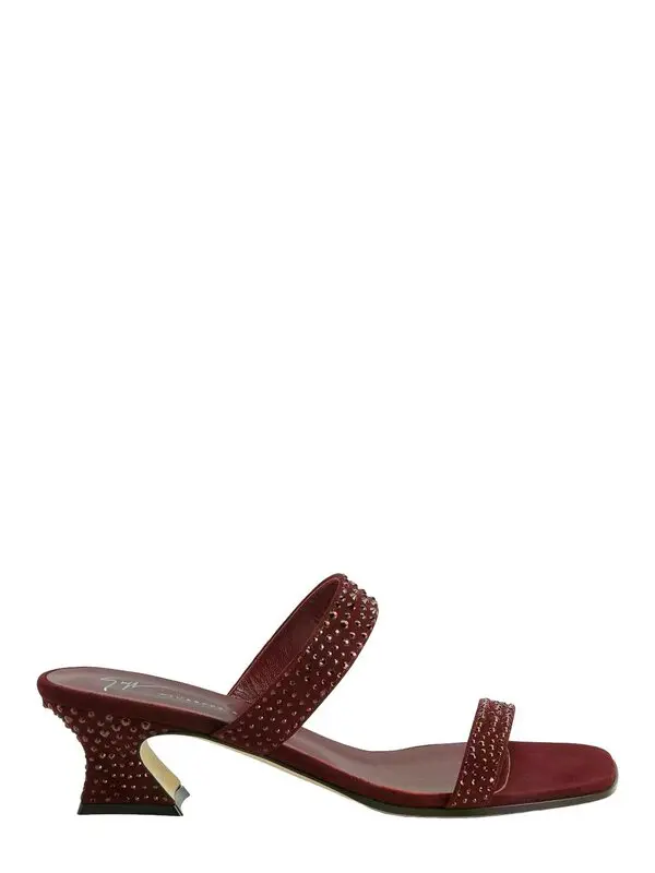 GIUSEPPE ZANOTTI Aude Strass 45mm Rhinestone Sandals - Red